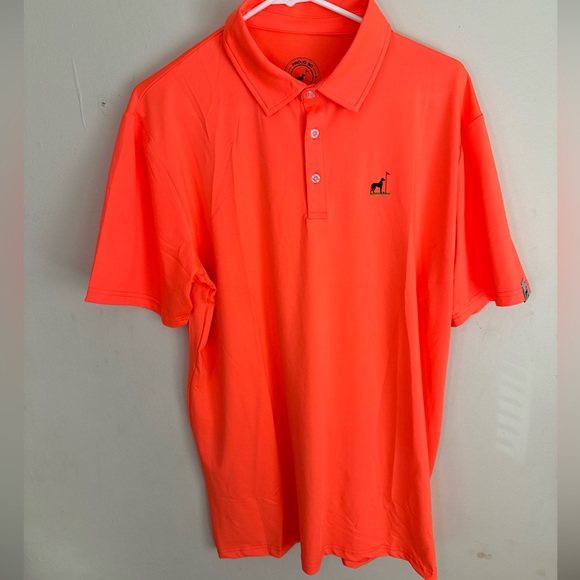Shirts | Proud 9 Golf Is Fun Orange Neon Golf Polo Large | Poshmark